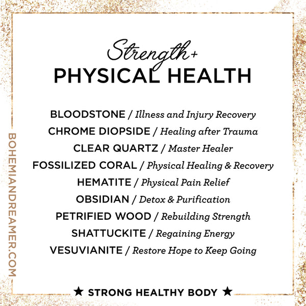 Crystals for Physical Health – Bohemian Dreamer